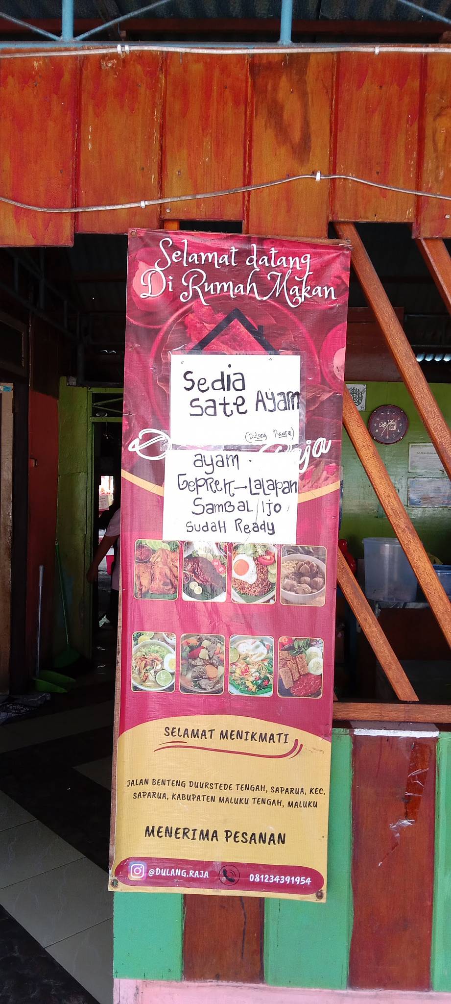 Menu at Rumah Makan Dulang Raja, Indonesia
