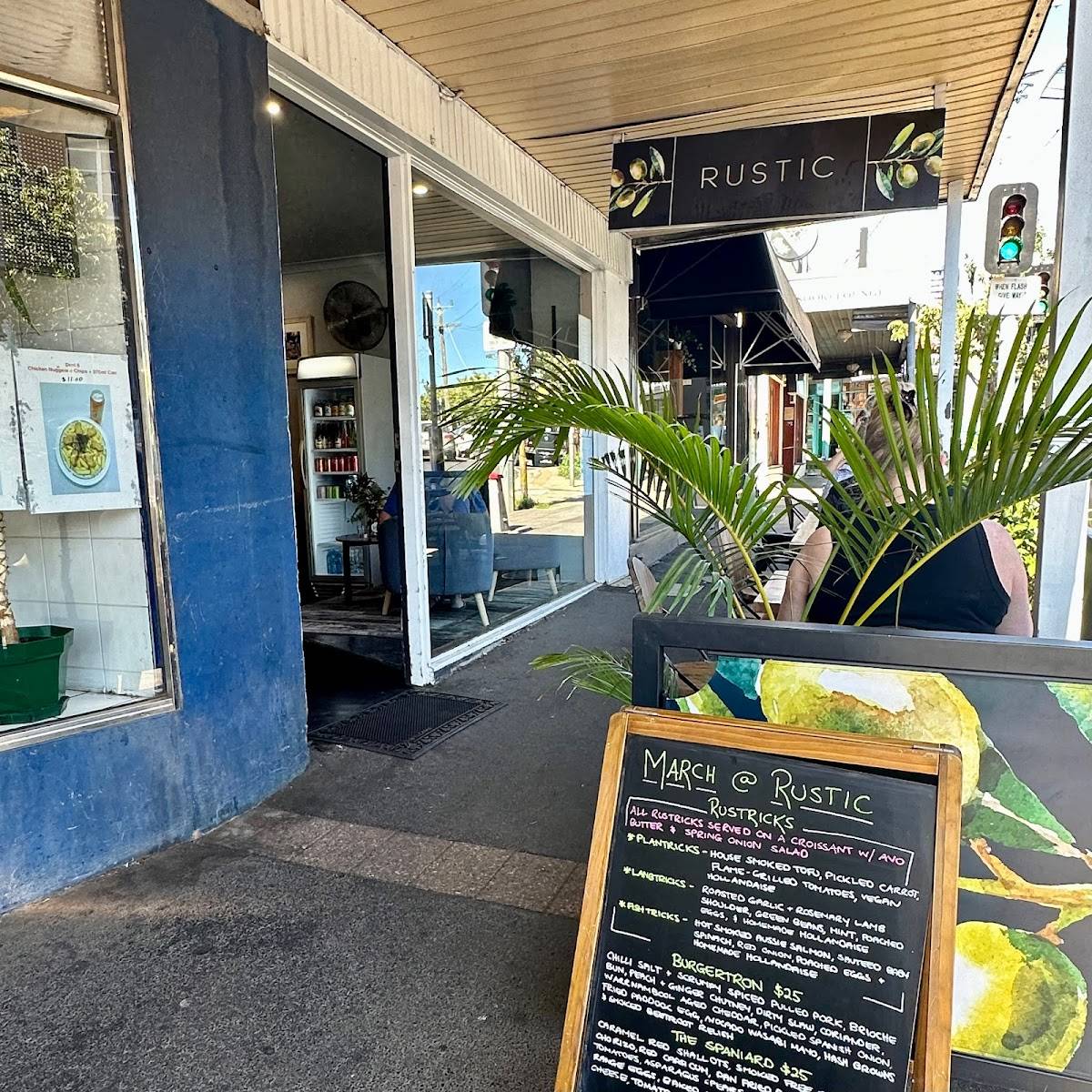 Menu at Rustic cafe, Belgrave