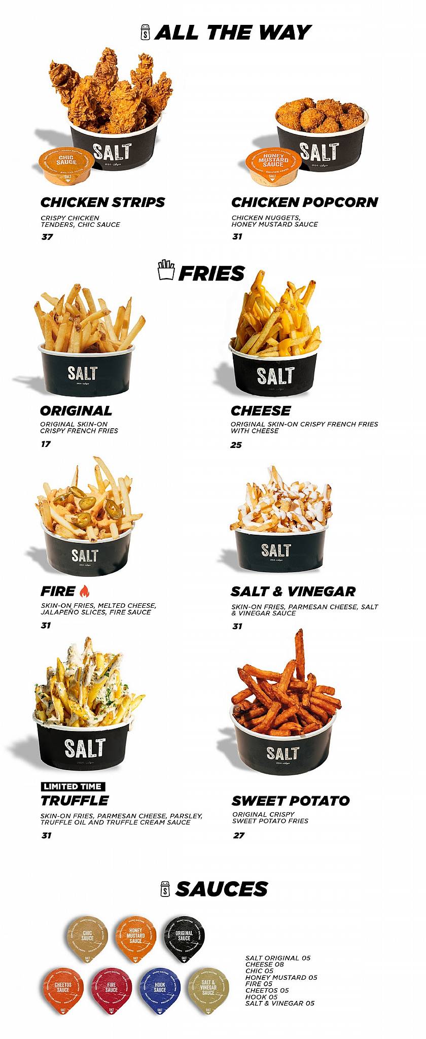 Menu at SALT Al Khawaneej restaurant, Dubai, Al Khawaneej Walk
