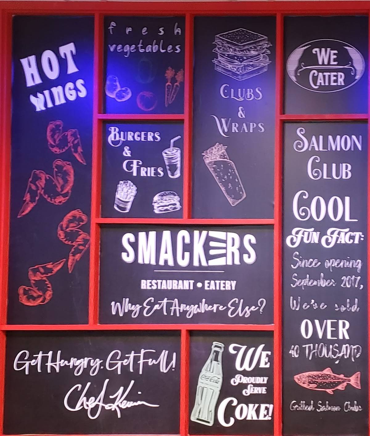 Menu at SMACKERS restaurant, Memphis, US-64 Suite 101