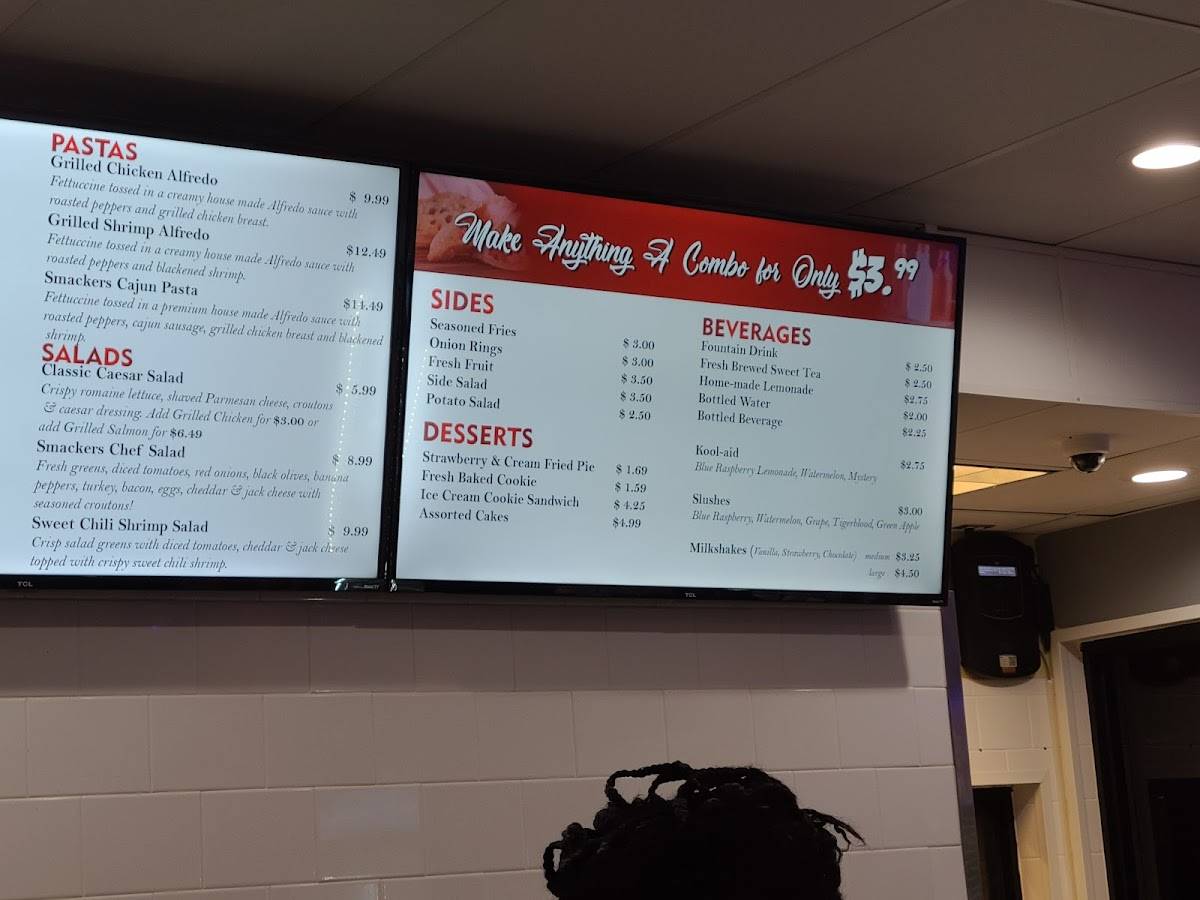 Menu at SMACKERS restaurant, Memphis, US-64 Suite 101
