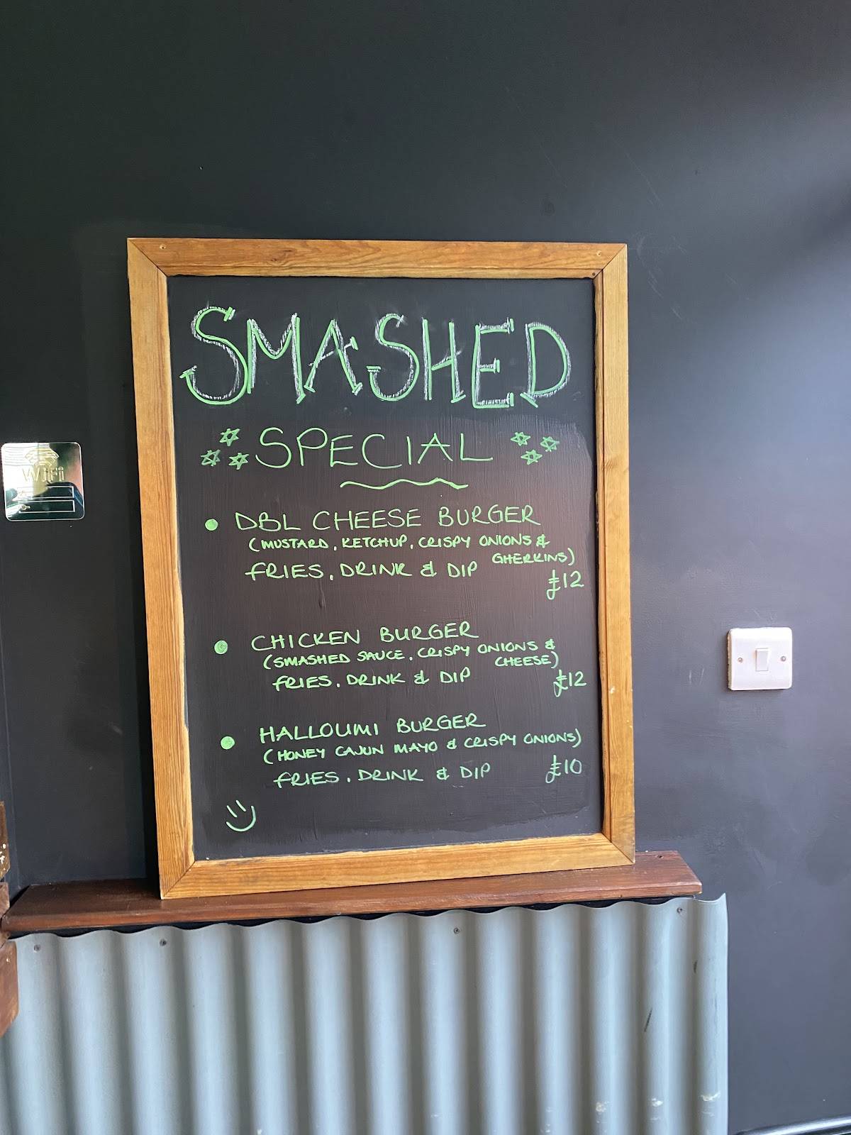 Menu at SMASHED restaurant, Llandudno Junction