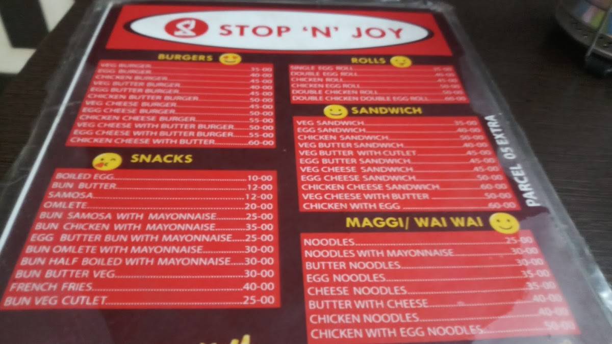 Menu at STOP N JOY, Bengaluru, #22