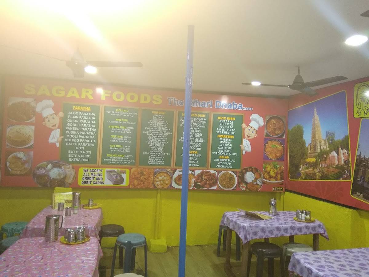 Menu at Sagar Food, The Bihari Dhaba, Chennai