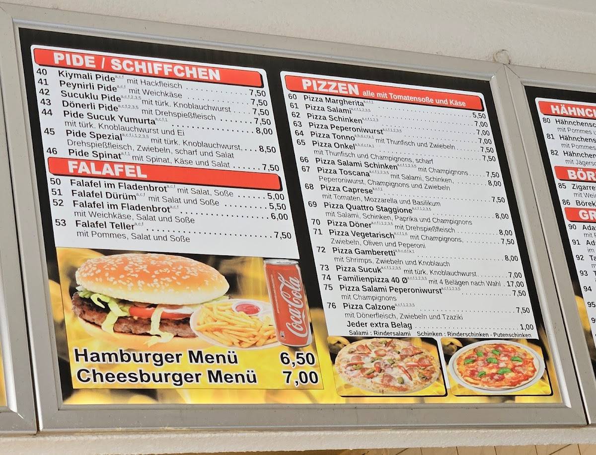 Speisekarte von Sahin Döner pizza, Usingen
