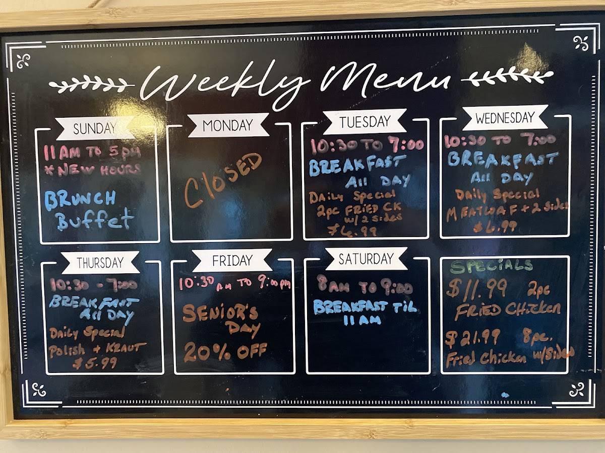 Menu at Salt Mine Cafe, Salt Lick