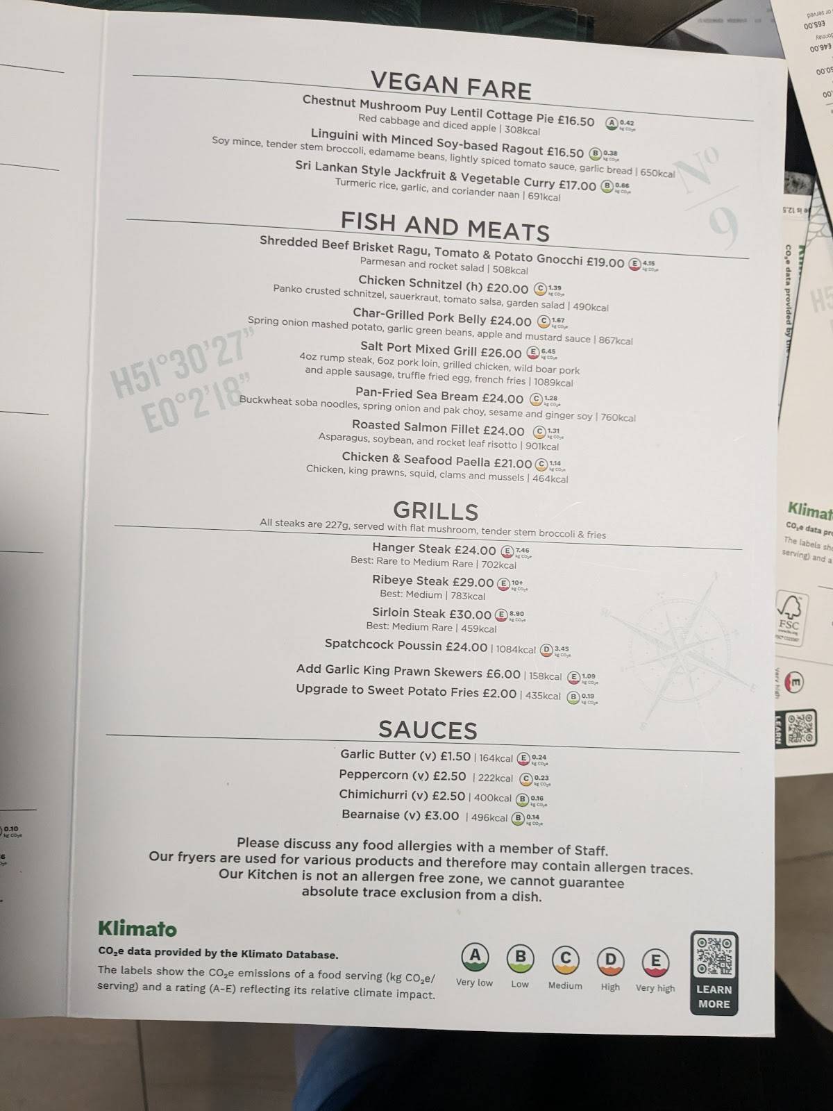 Menu at Salt Port Restaurant & Deli, London