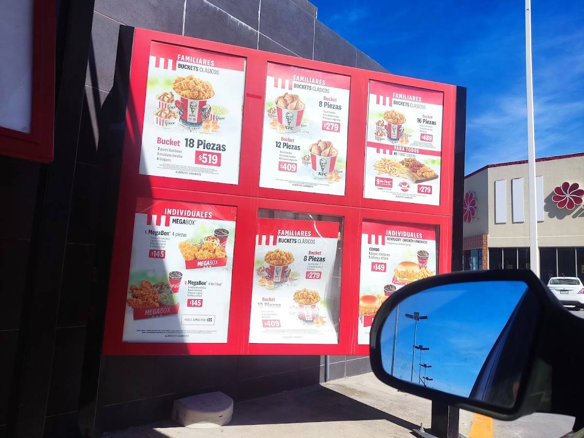 Carta del restaurante KFC Mirasierra, Saltillo, Blvrd los Fundadores 7690