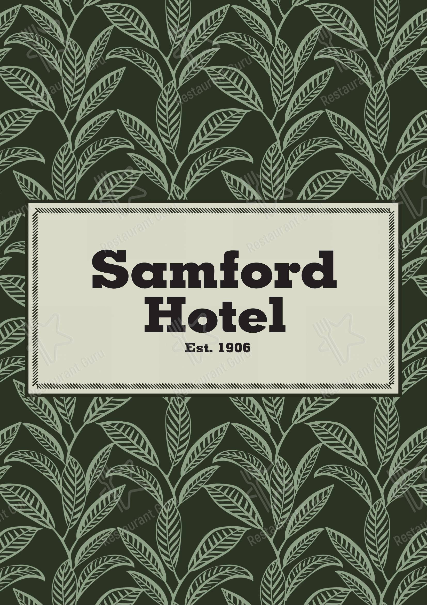 Menu at Samford Hotel pub & bar, Samford Valley