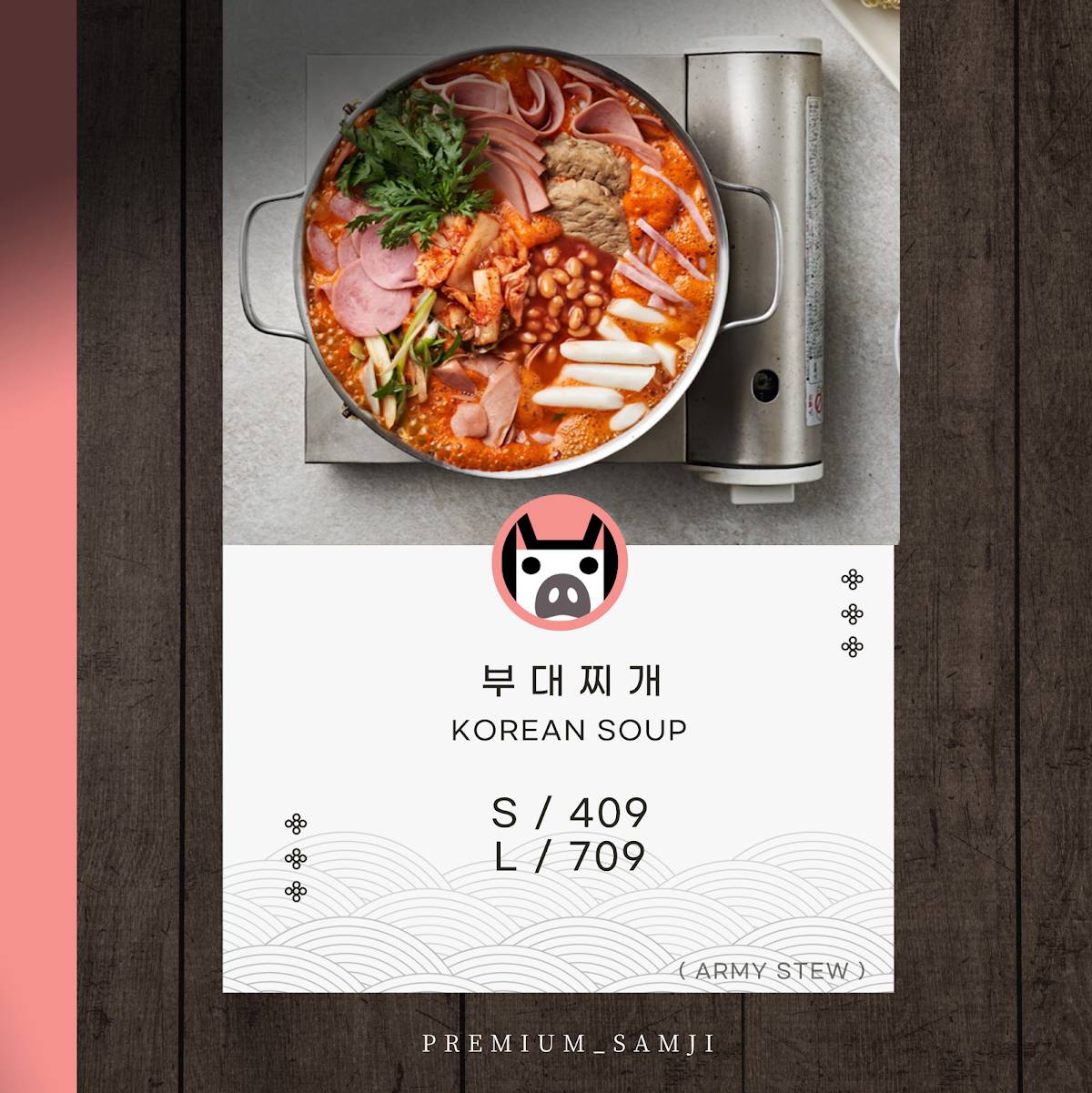 Menu at Samji 삼지 Korean Restaurant, Capas