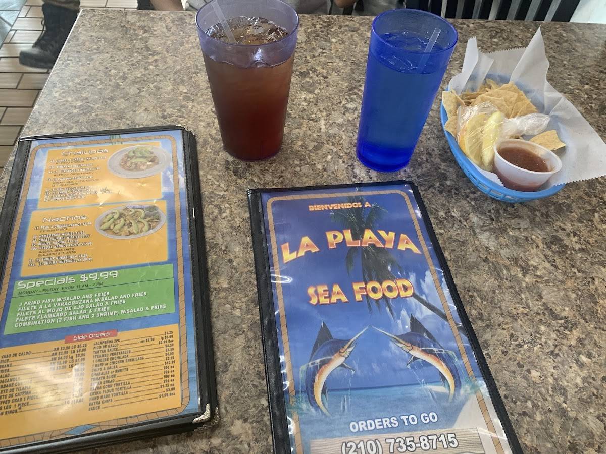 Menu at La Playa Restaurant, San Antonio, W Poplar St