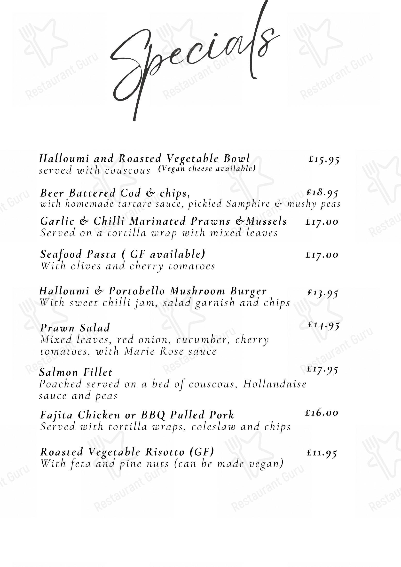 Menu at San Clu, Hotel Bar & Brasserie, Ramsgate