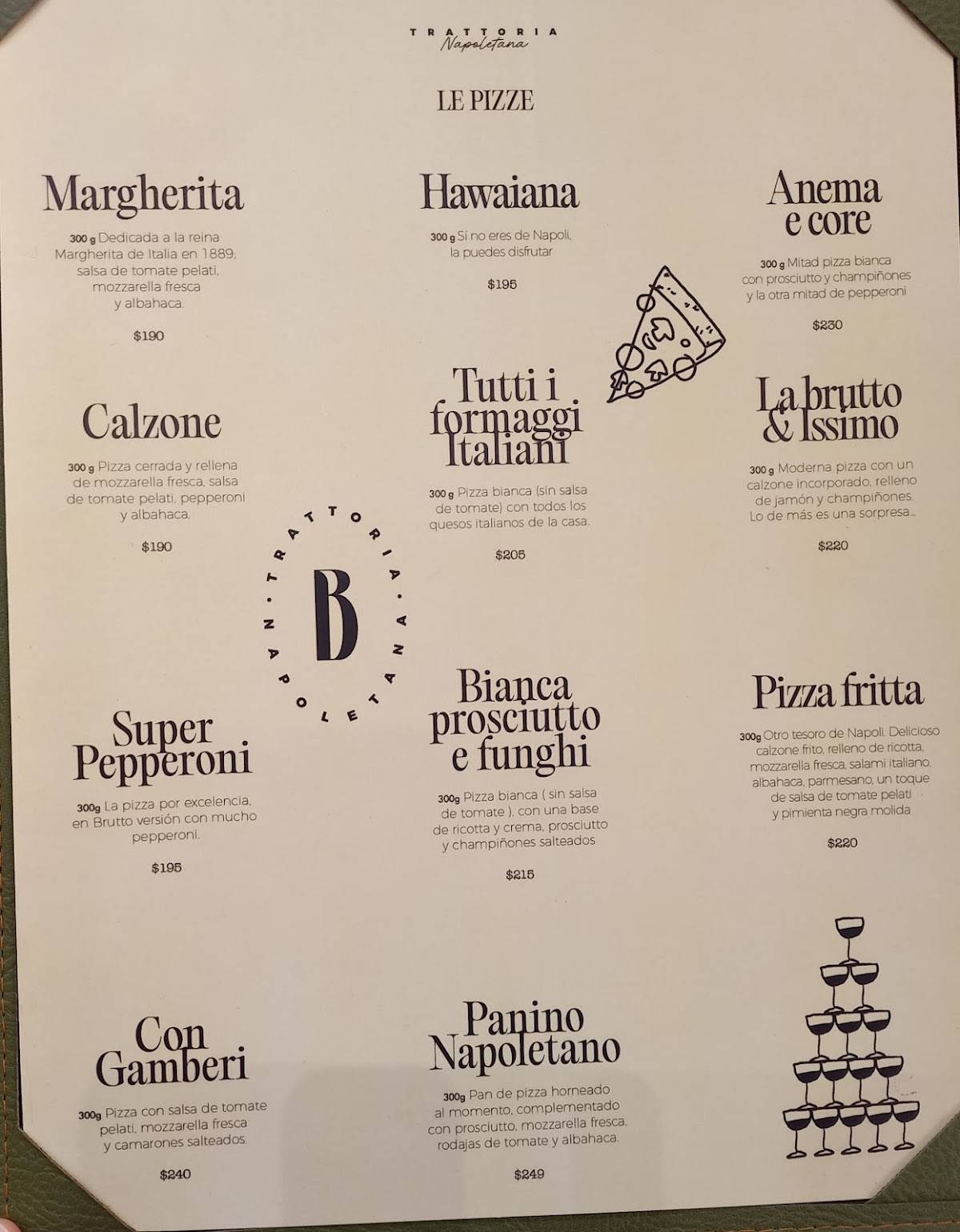 Carta del restaurante Brutto - Trattoria Napoletana, San Luis Potosi