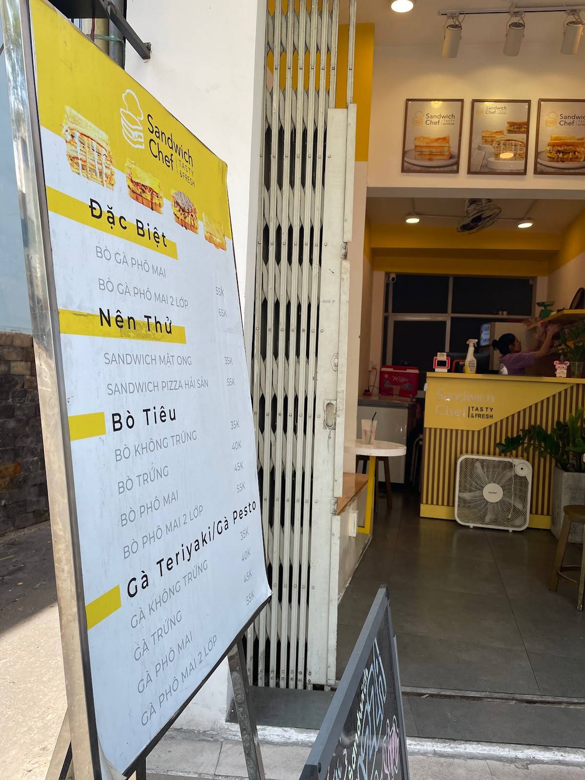Menu at Sandwich Chef, Ho Chi Minh City