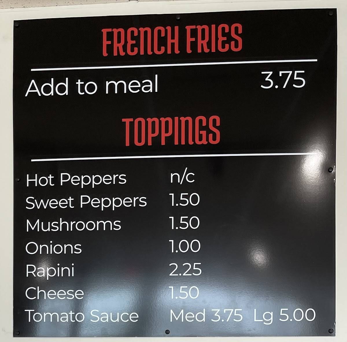 Menu at Sandwich Co. Famous Italian Sandwiches restaurant, Barrie