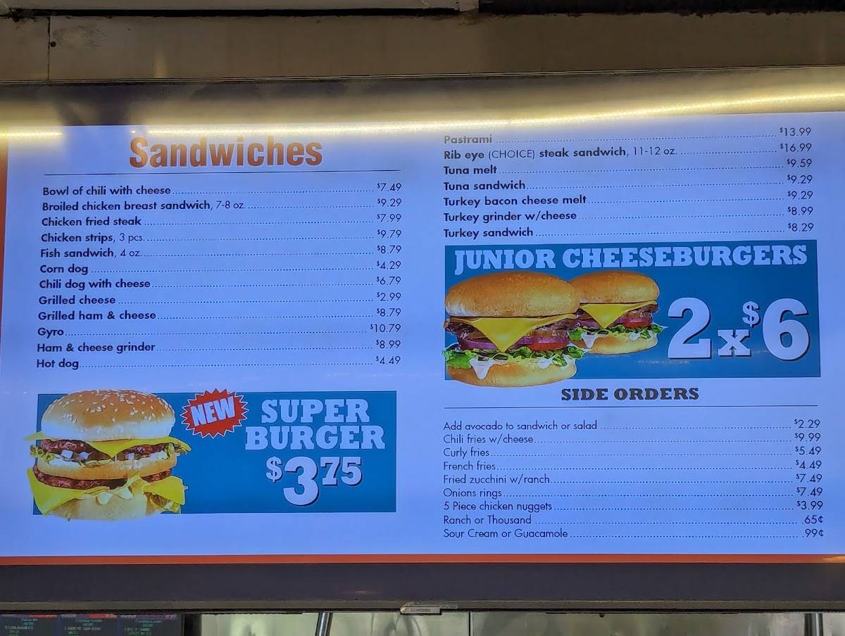 Menu at Santa Maria Burgers restaurant, Santa Maria, S Broadway