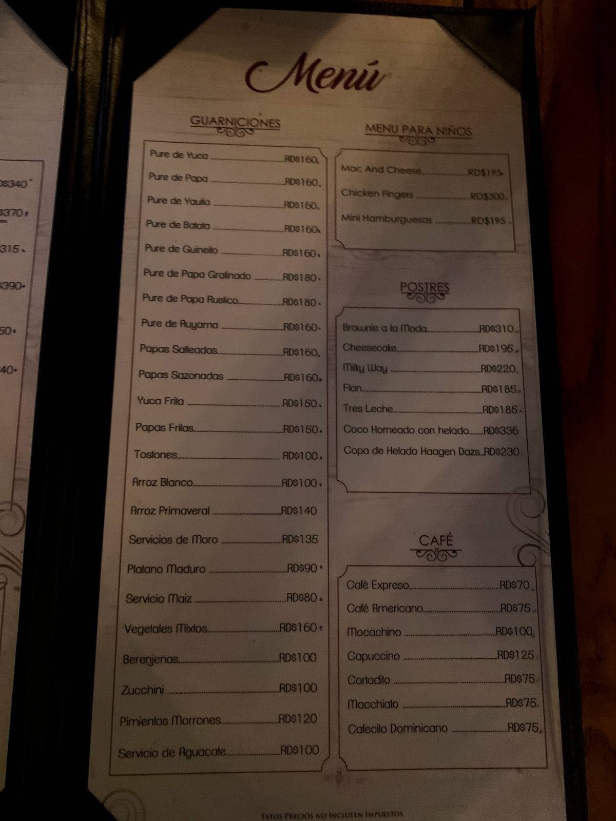 Carta del restaurante Carnes By Dial, Santo Domingo Este, F4QJ+85Q