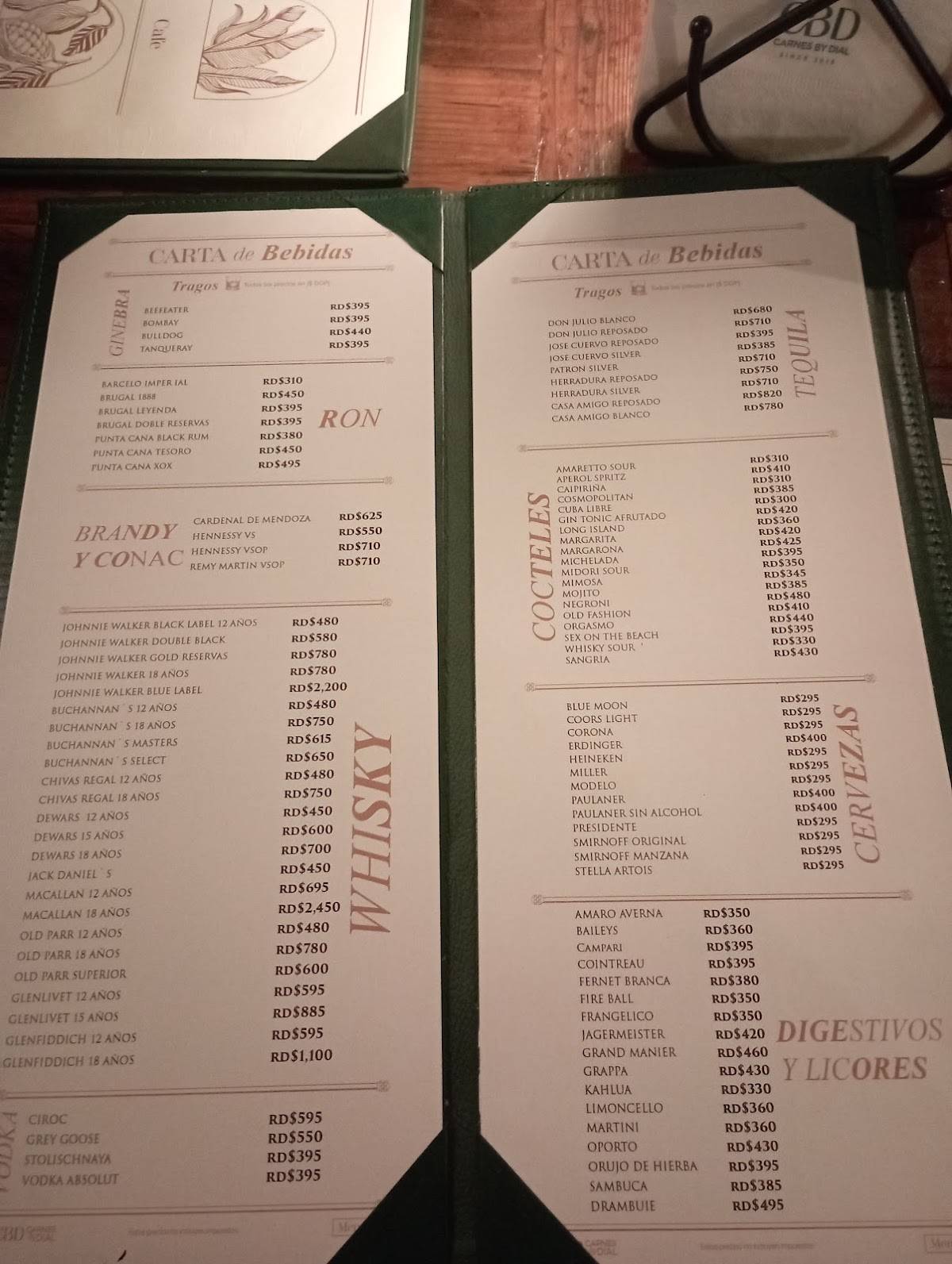 Carta del restaurante Carnes By Dial, Santo Domingo Este, F4QJ+85Q