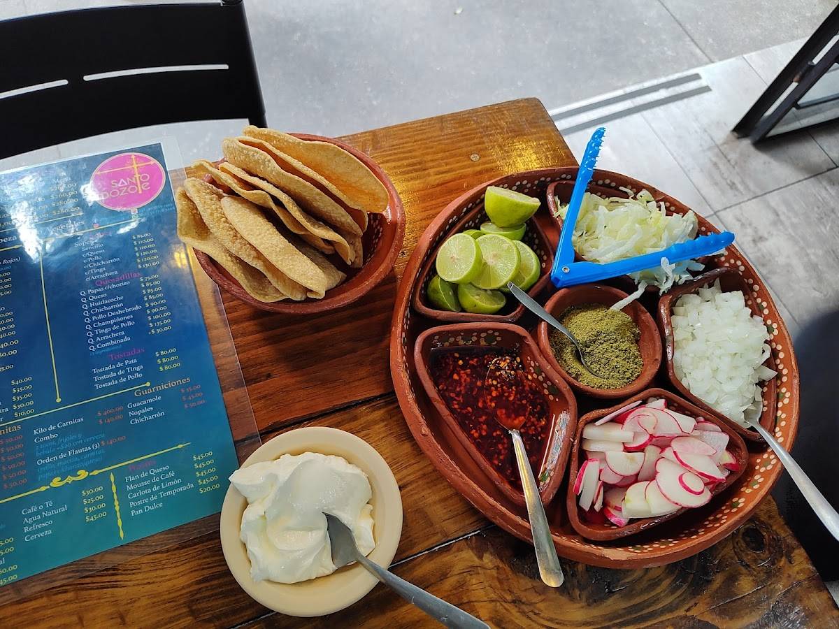Carta del restaurante Santo Pozole, Ciudad del México