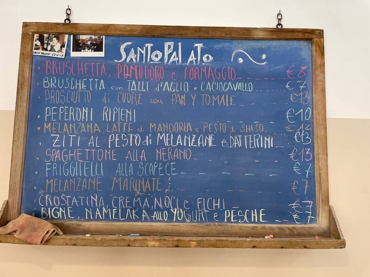 Menu da SantoPalato ristorante, Roma