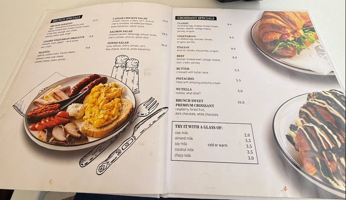 Speisekarte von Brunch Sa restaurant, Sarajevo