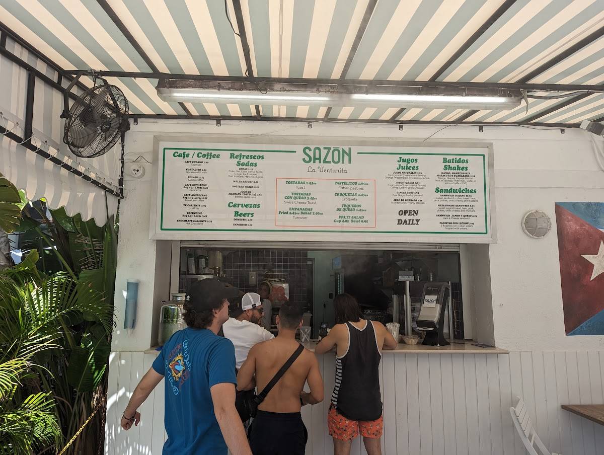 Menu at Sazon Cubano pub & bar, Miami Beach, Collins Ave