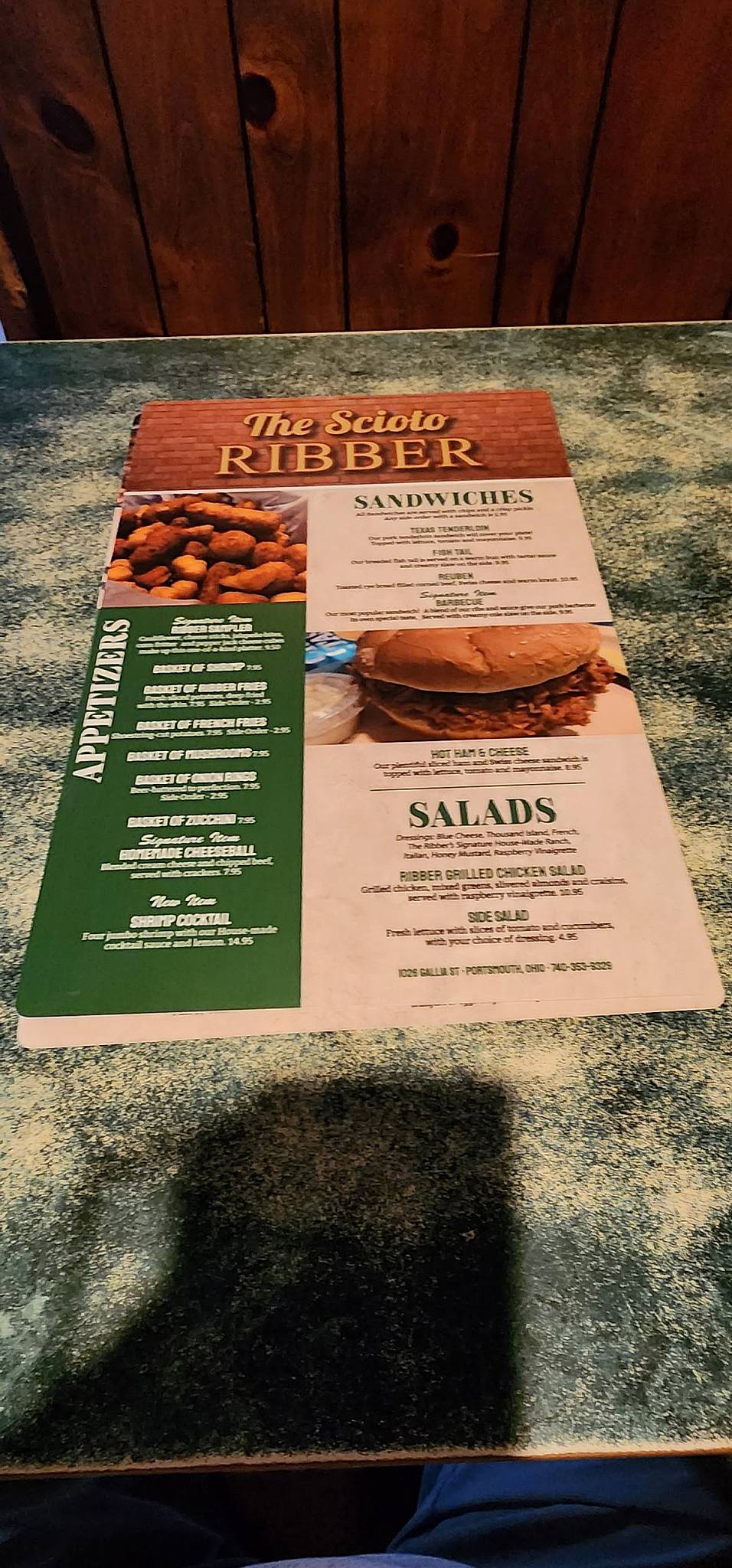 Menu at Scioto Ribber BBQ, Portsmouth