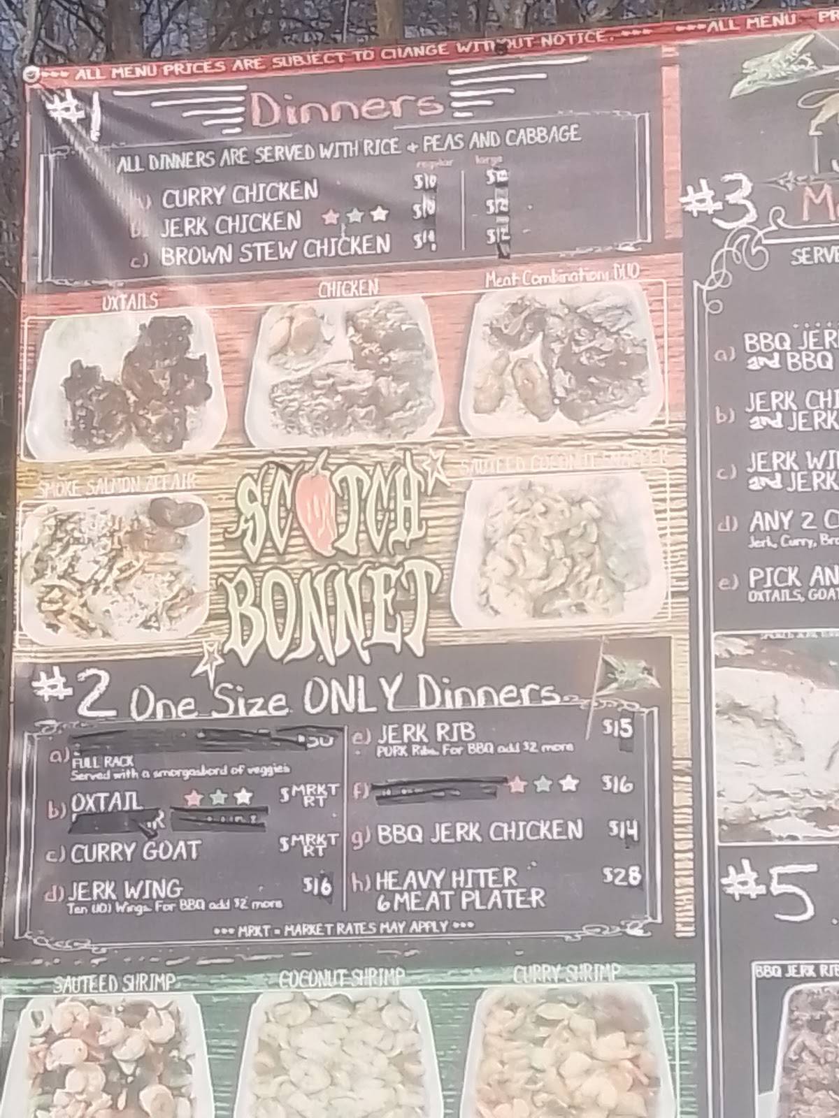 Menu at Scotch Bonnet Jamaican Restaurant, Atlanta