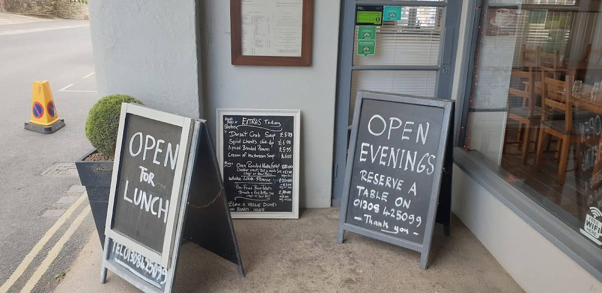 Menu at Seagulls Restaurant, Bridport, 1-3 Station Rd