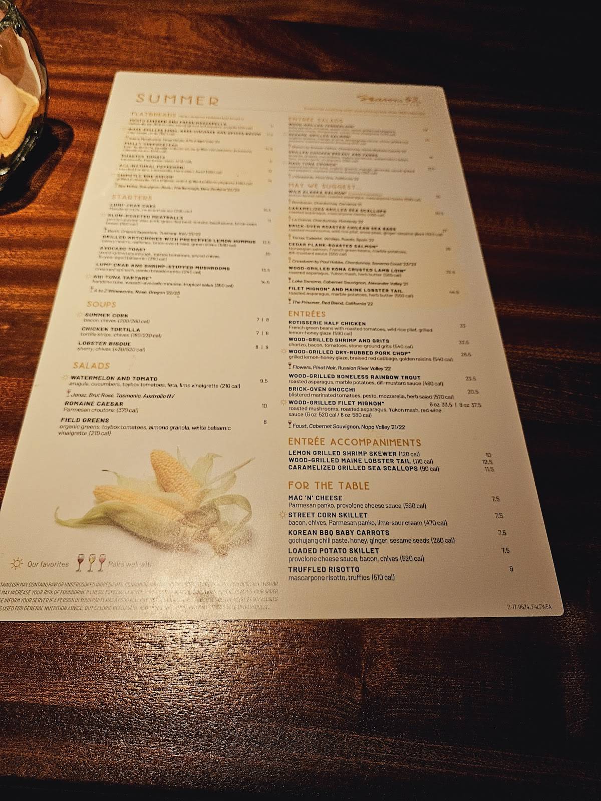 Menu at Seasons 52 pub & bar, Bridgewater