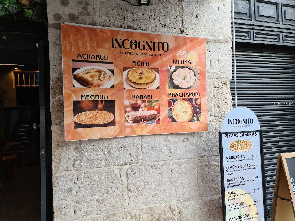Menu at Secret Gastro Bar ”EL INCOGNITO”, Burgos