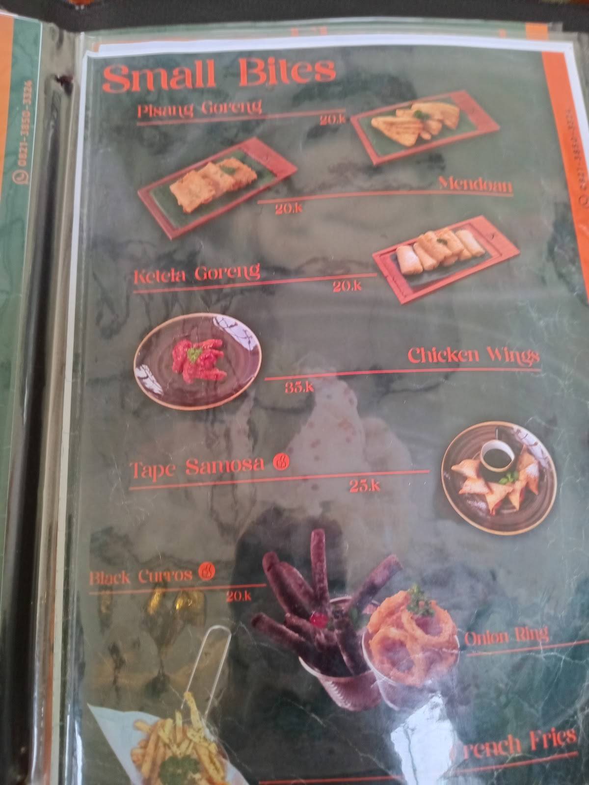 Menu at Latar Kota by Banaran restaurant, Semarang
