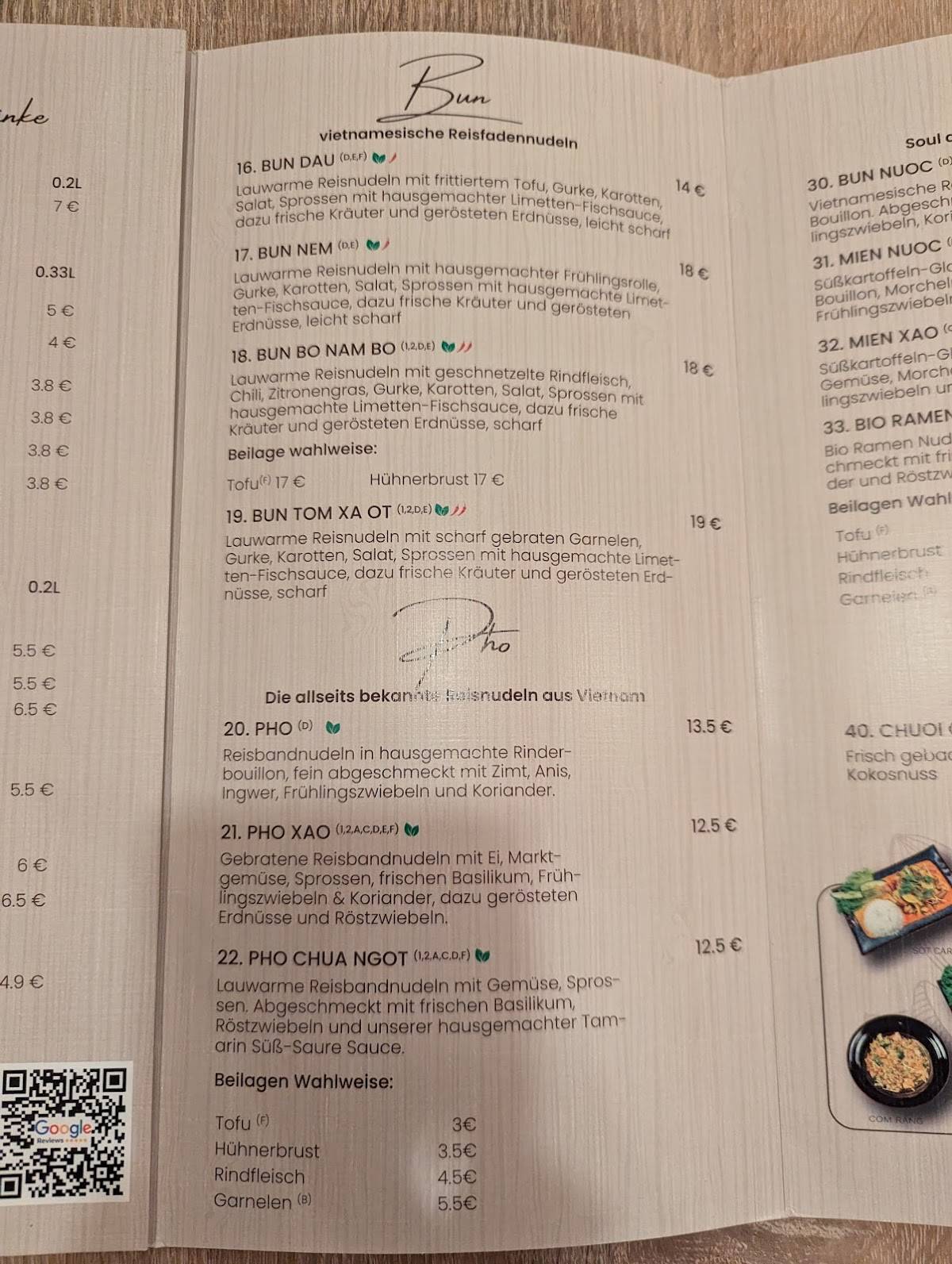 Speisekarte von Sen Kitchen restaurant, Stuttgart