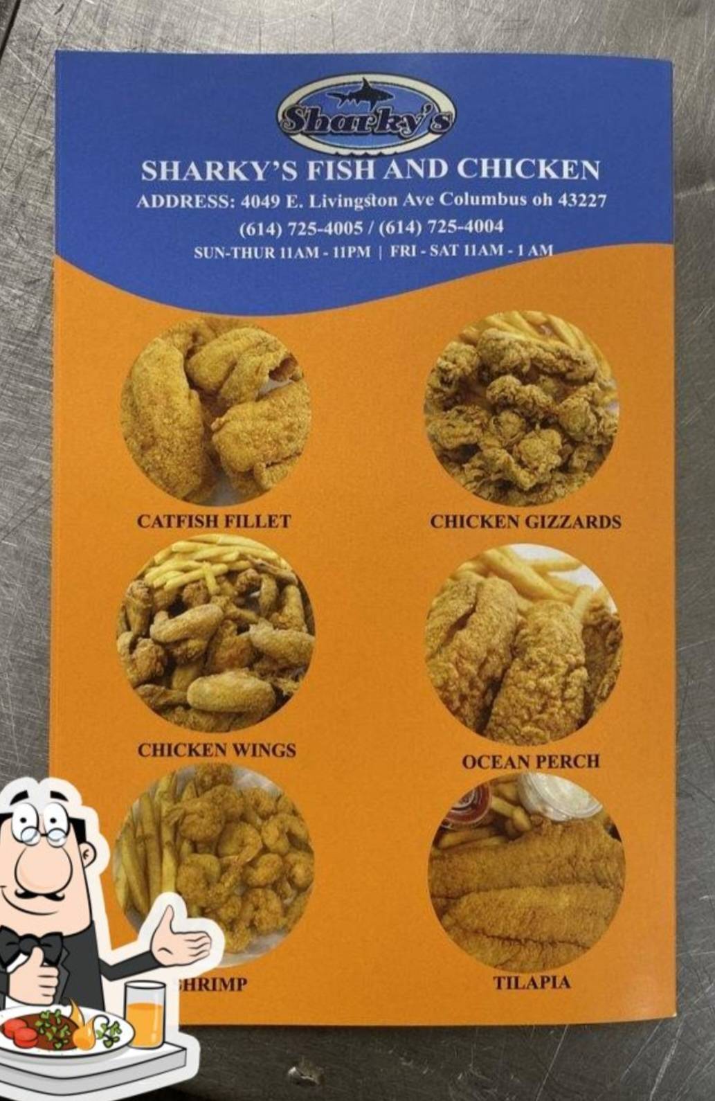 Menu at Sharkey's Fish and Chicken restaurant, Peoria