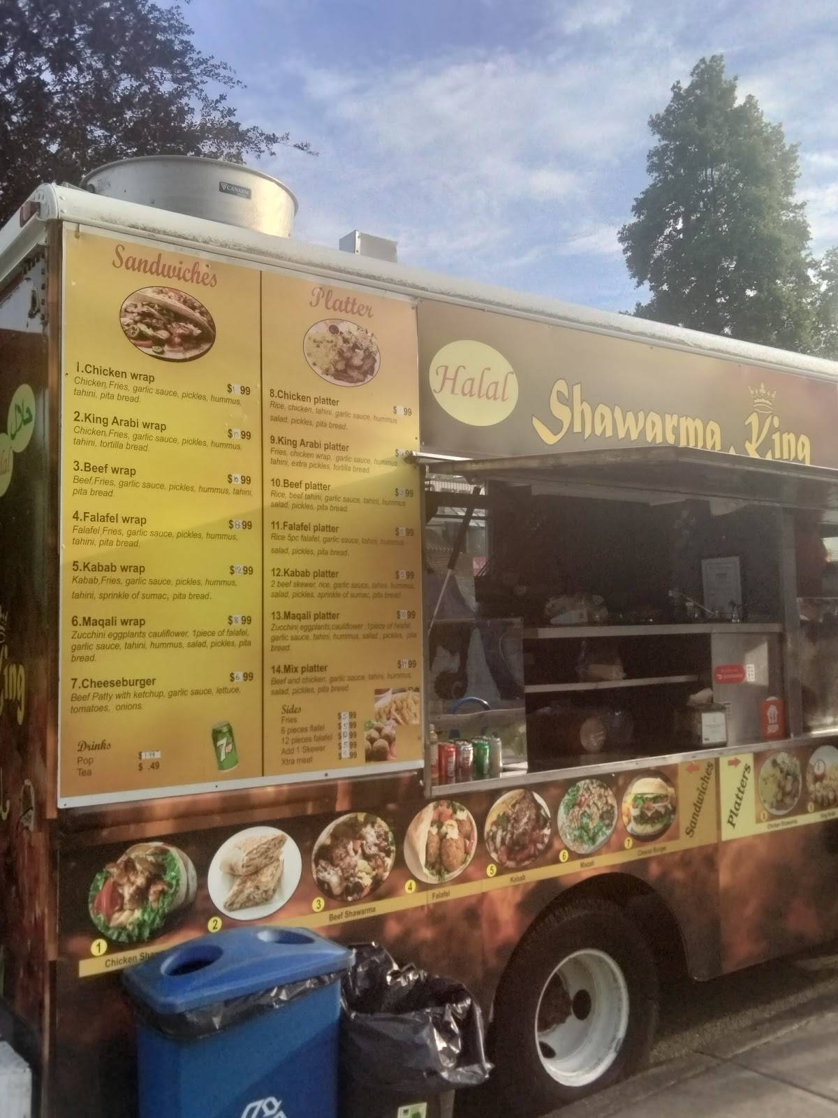 Menu at Shawarma king restaurant, Port Moody