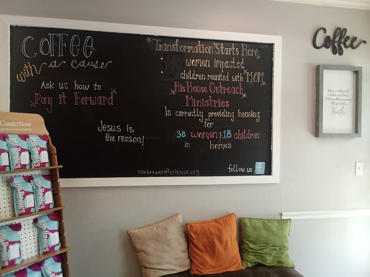 Menu at She Brews Coffee Roasters cafe, Claremore, 414 W Will Rogers Blvd