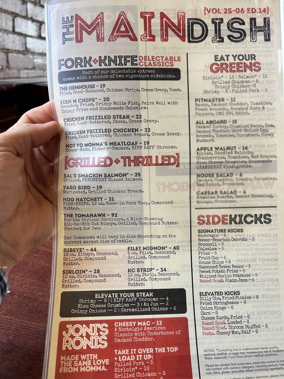 Menu at Shindigs Bar & Grill, Winfield