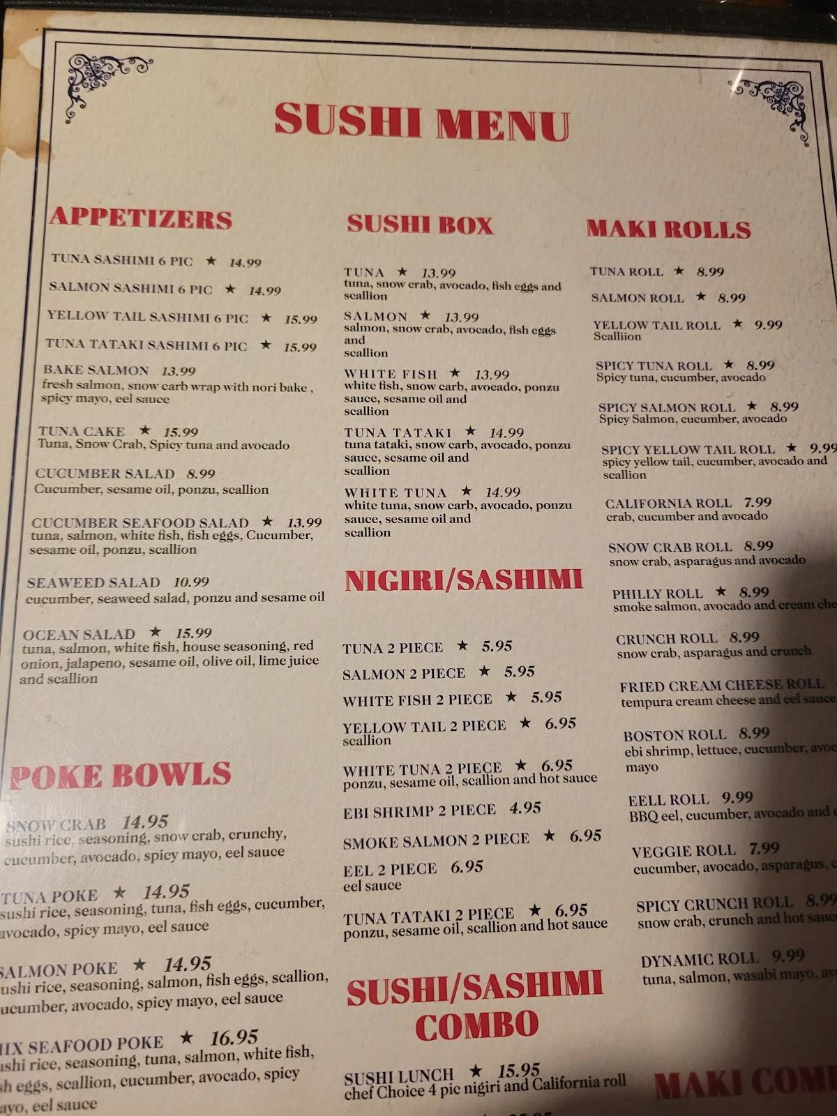 Menu at Shug's Steakhouse, Hartsville