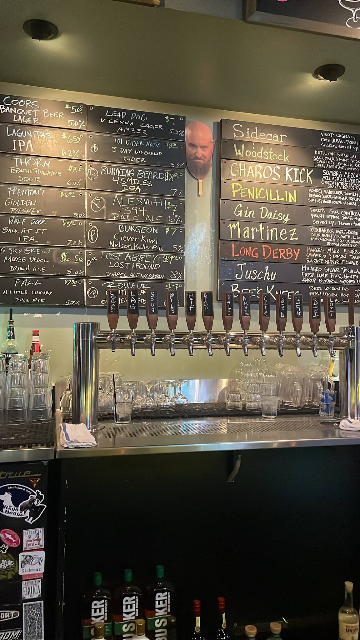 Menu at Sidecar Bar, San Diego, Morena Blvd