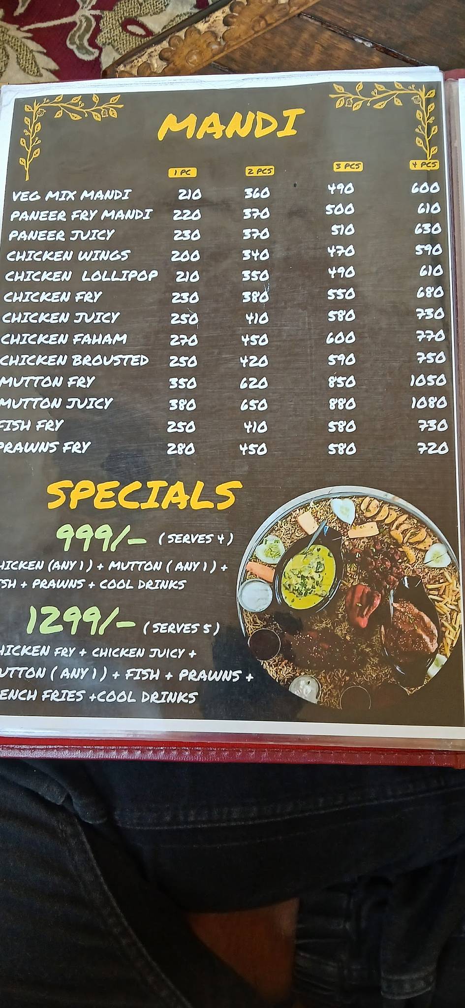Menu at Signature Mandi and Restaurant, Hyderabad