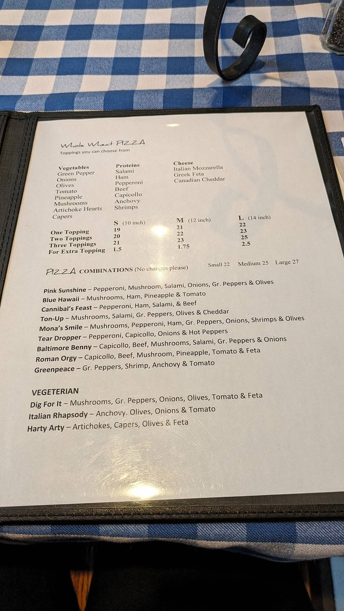 Menu at Simpatico Ristorante restaurant, Vancouver