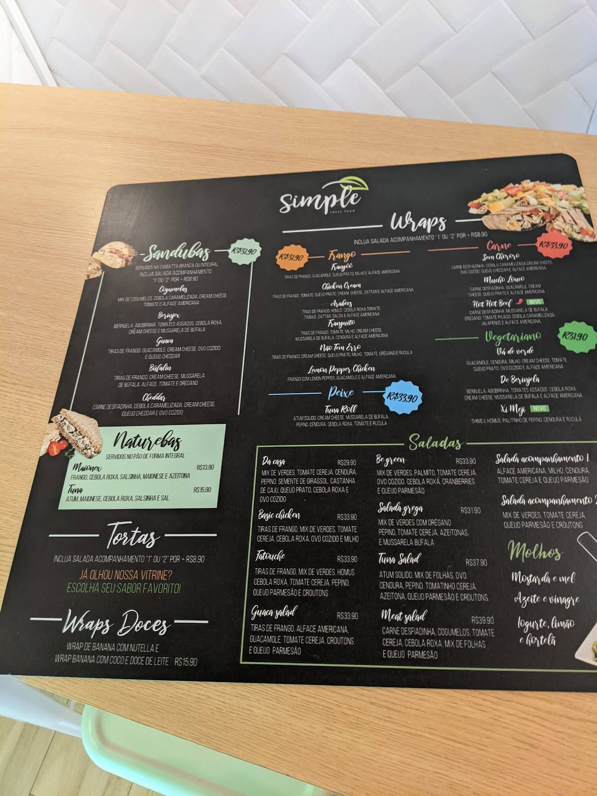 Menu em Simple Tasty Food restaurante, São Paulo, Rua Tabapuã