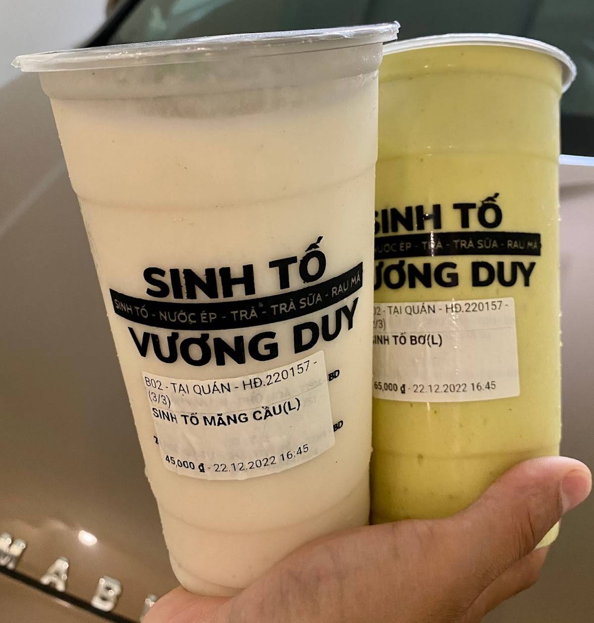 Menu at VUONG DUY Juices & Smoothies Since 2015, Thu Dau Mot