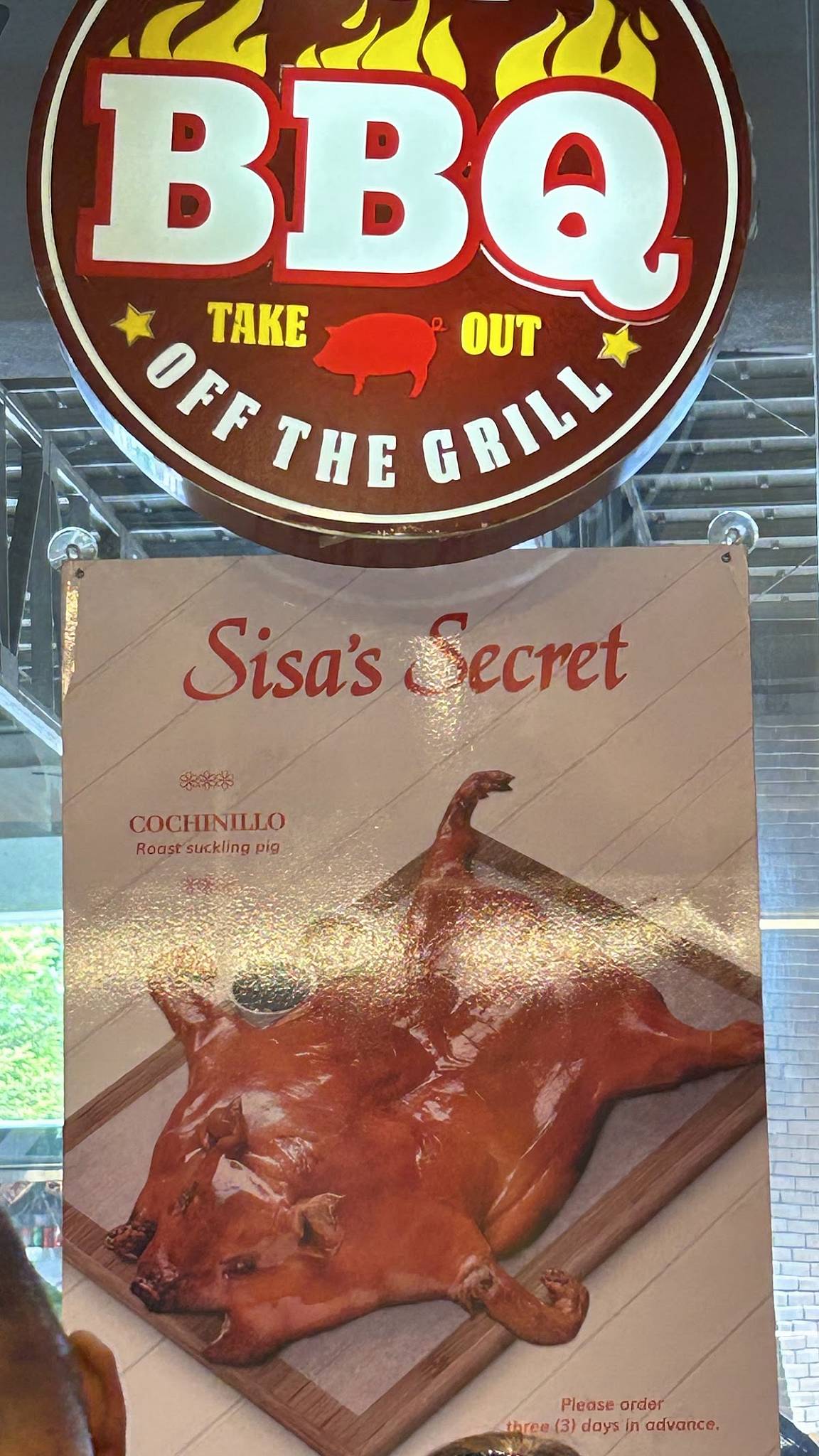 Carta del restaurante Sisa's Secret, Santa Rosa