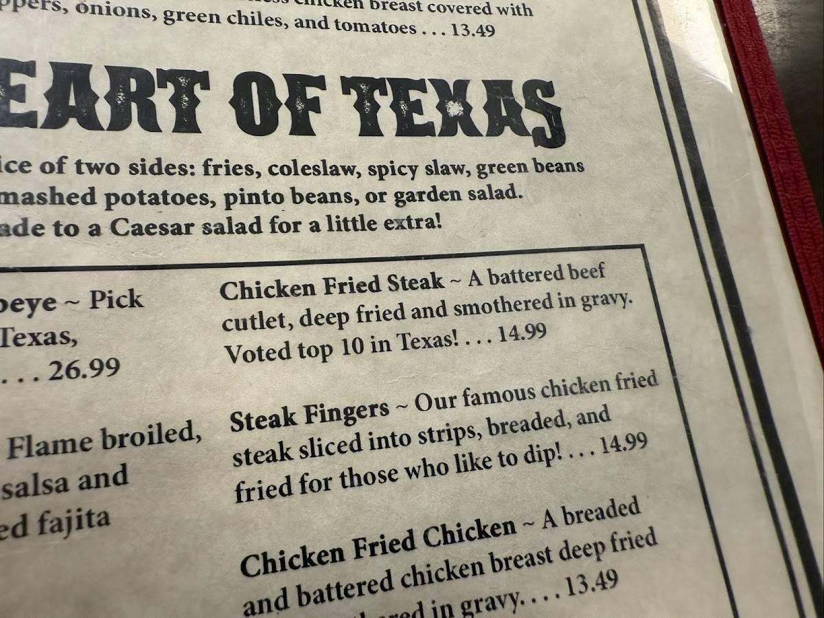 Menu at Skeet's Texas Grill BBQ, Sweetwater, 214 SE Georgia Ave