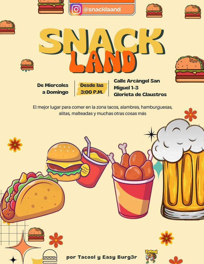 Menu at Snackland restaurant, Cuautitlán Izcalli