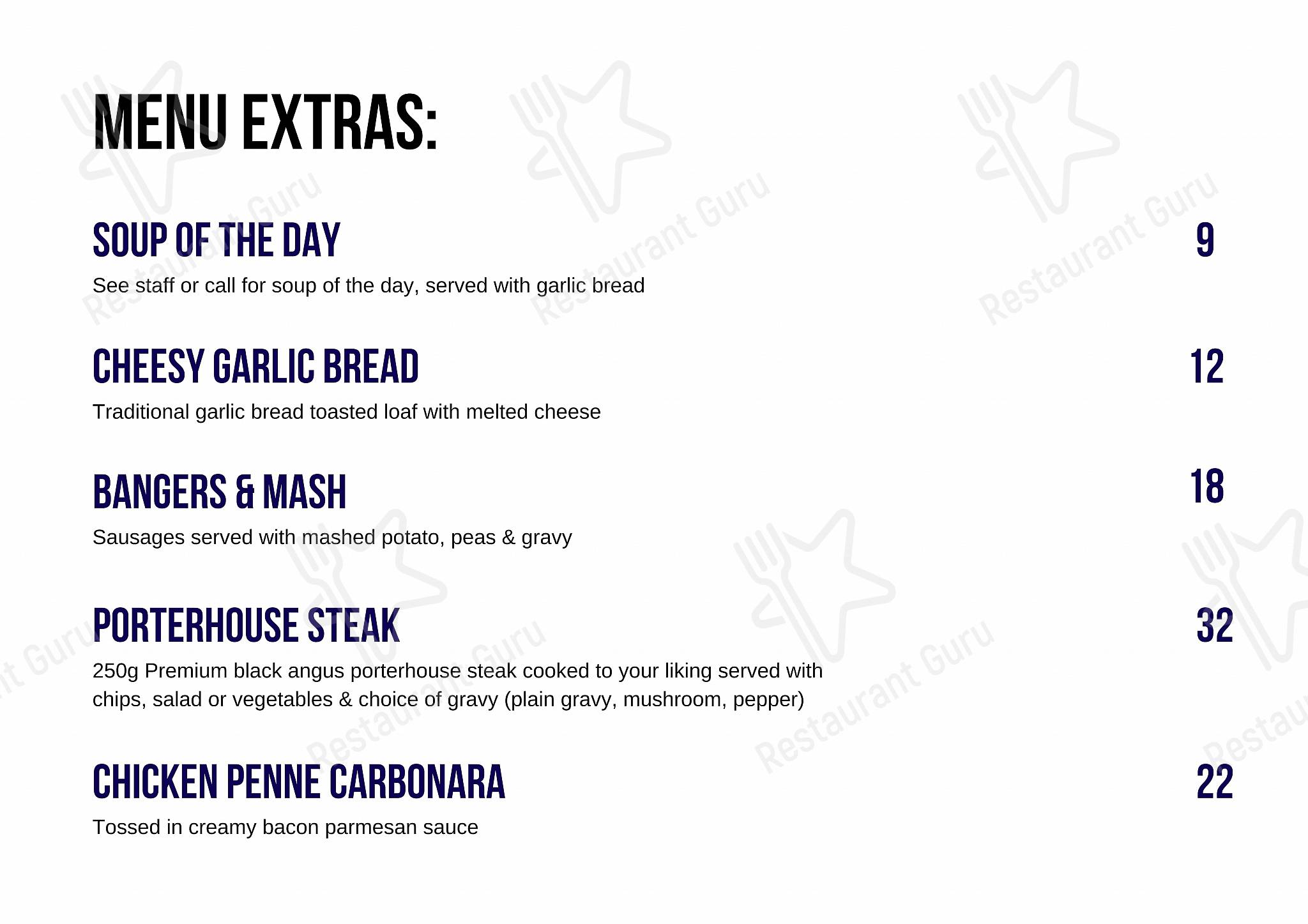 Menu at Sneaky Cheese fast food, Beaconsfield