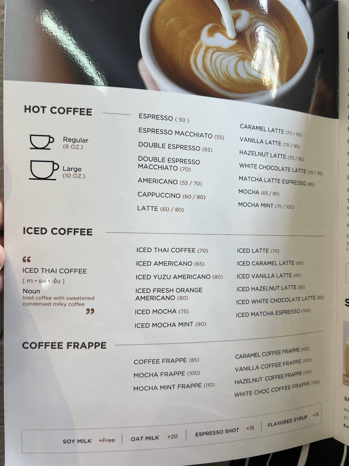Menu at Snooze Coffee House, Bangkok, 170 4 Samsen Rd