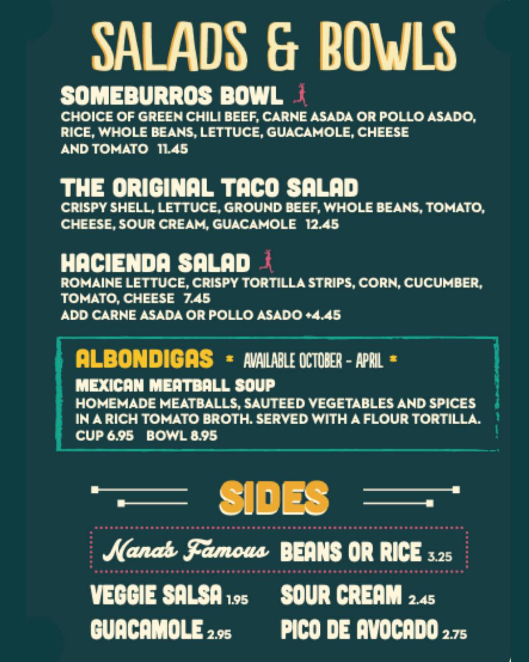 Menu at Someburros restaurant, Chandler, 3461 W Frye Rd