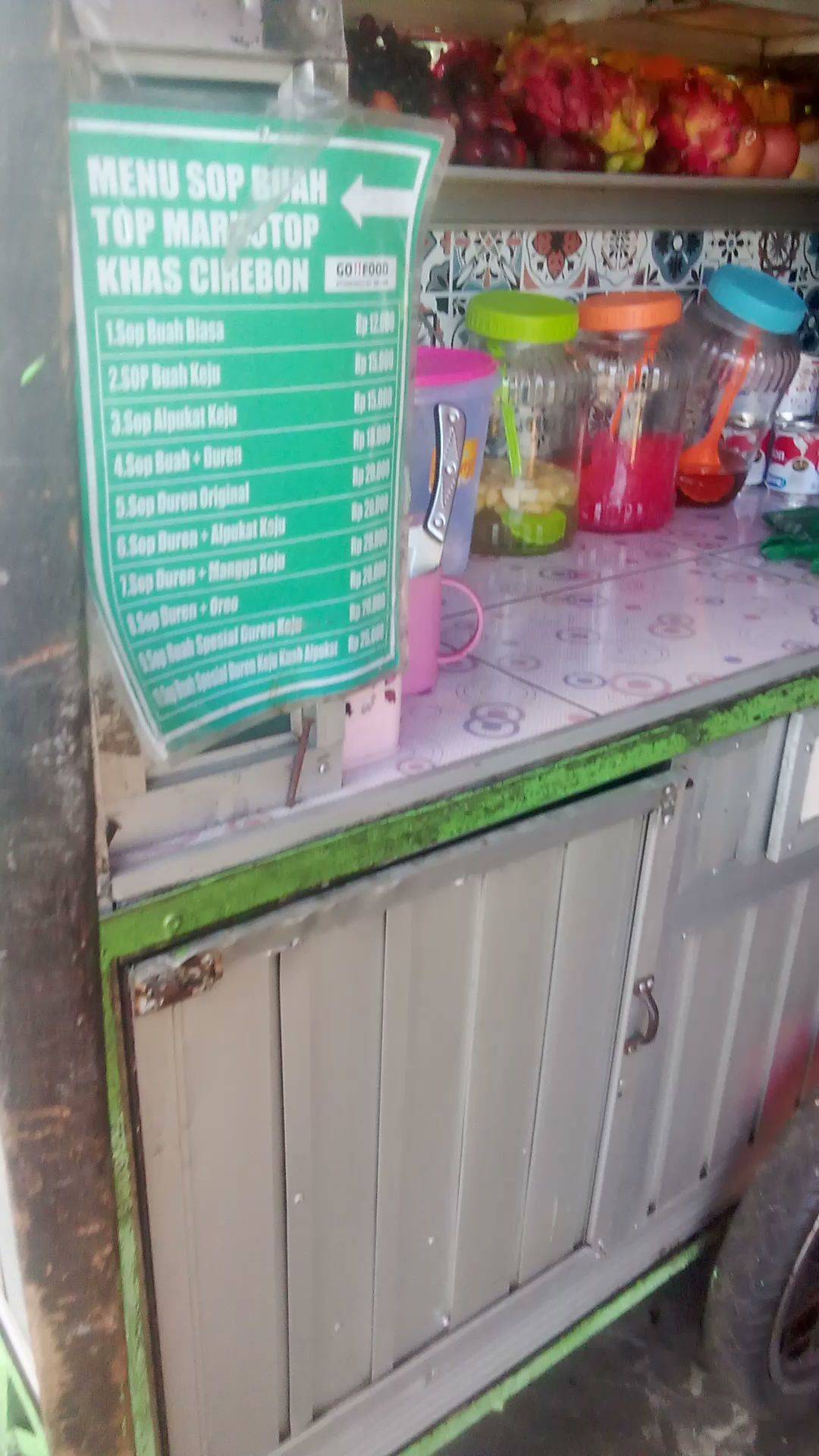 Menu at Sop Buah Top Markotop restaurant, Indonesia